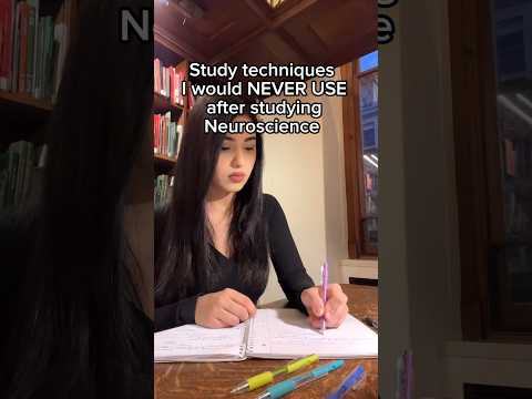 Study techniques I would never use after studying neuroscience #studytechnique #education #study
