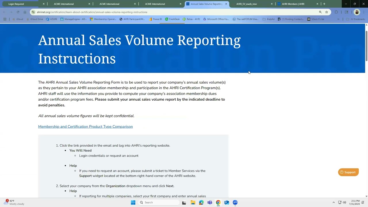 Annual Sales Volume Reporting Need-to-Know