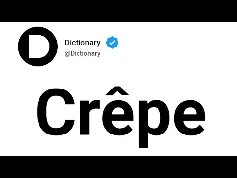 Crêpe Meaning In English