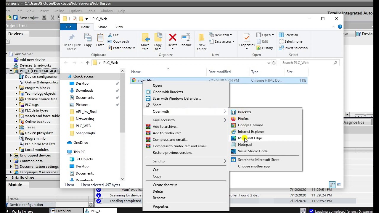 TIA Portal: Web Server S7-1200