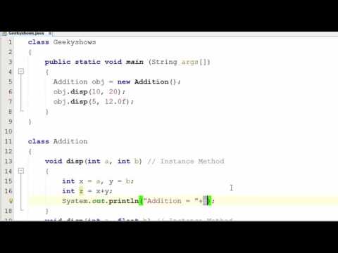 Learn 62 Method overloading in terms of type of parameter in Java Programming Hindi - Mind Luster