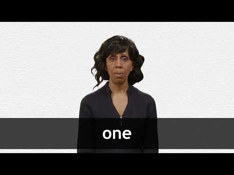 ONE definition and meaning | Collins English Dictionary