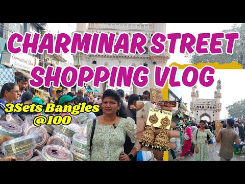 Charminar Street Shopping Hyderabad | Charminar Bangles #streetshopping #charminarshopping #vlog