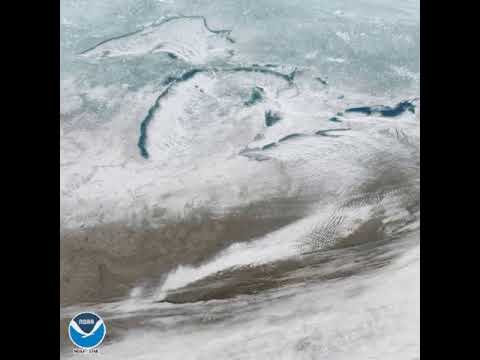 Record-Breaking Snowfall in Erie, PA, Captured by GOES-East