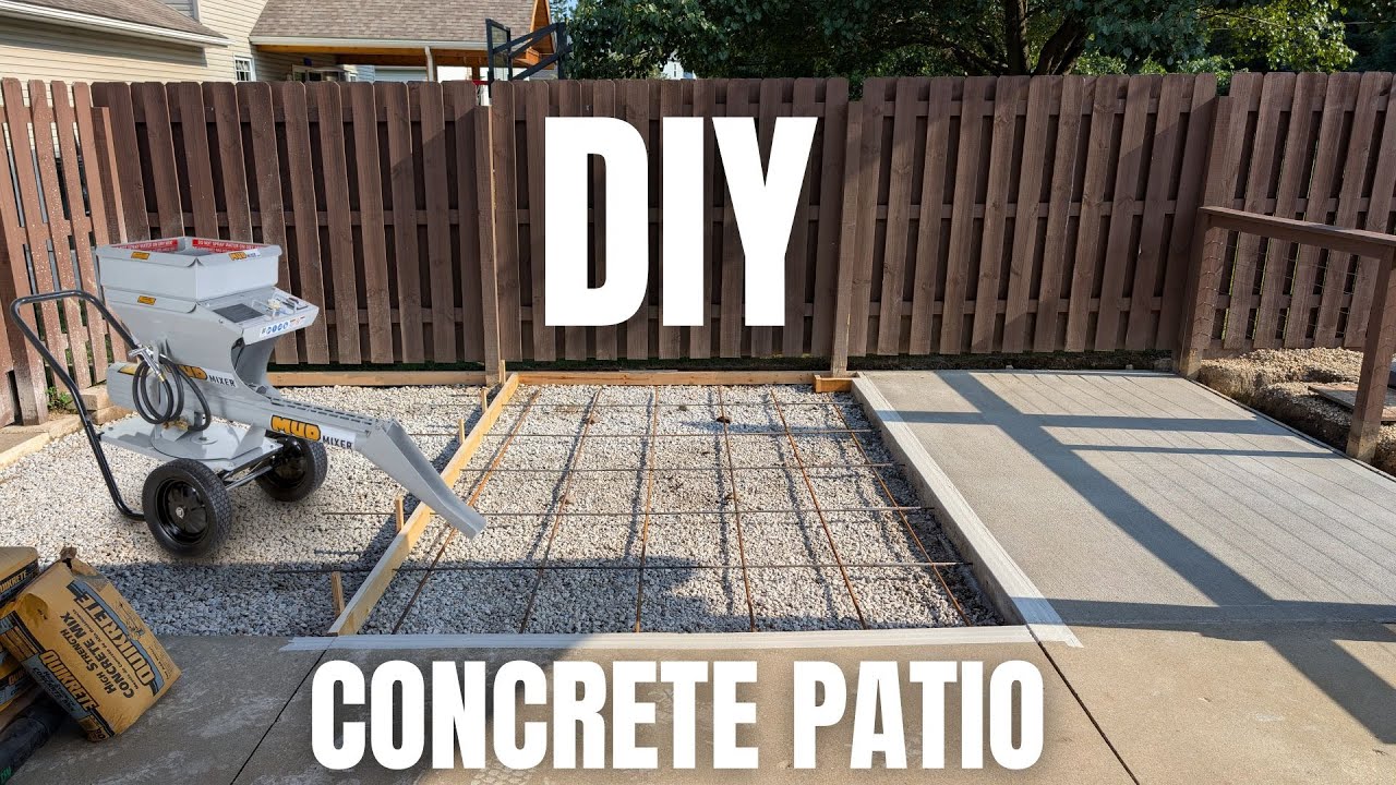 DIY Easy Concrete Slab Pour Start to Finish | Patio Extension | Mudmixer