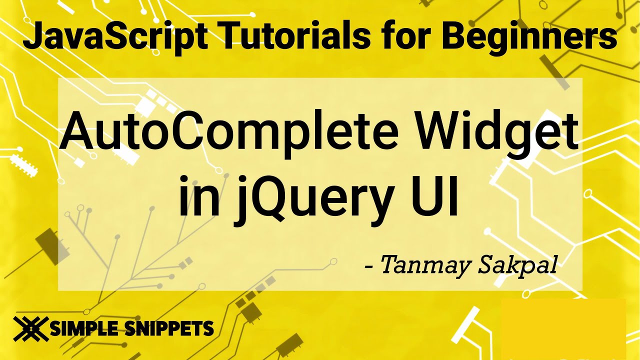 54 - Auto Complete Widget in jQuery UI | jQuery Tutorials for Beginners | jQuery UI Library