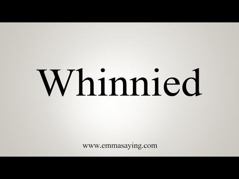 How To Say Whinnied