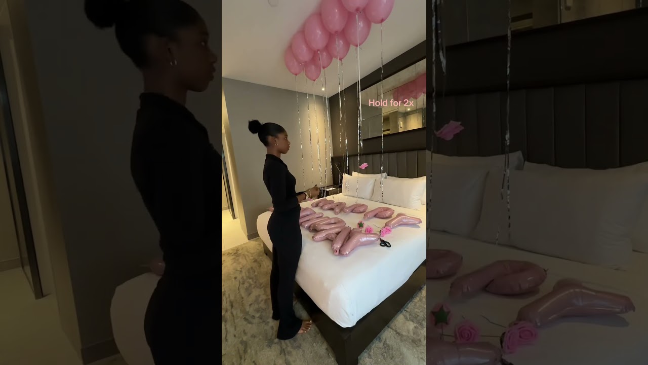 Decorate a hotel room with me for a birthday! #hoteldecoration #birthdaysurprise