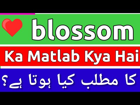 Blossom Meaning In Urdu | Blossom Ka Matlab Kya Hota Hai | Blossom Ka Matlab | Blossom Ka Meaning