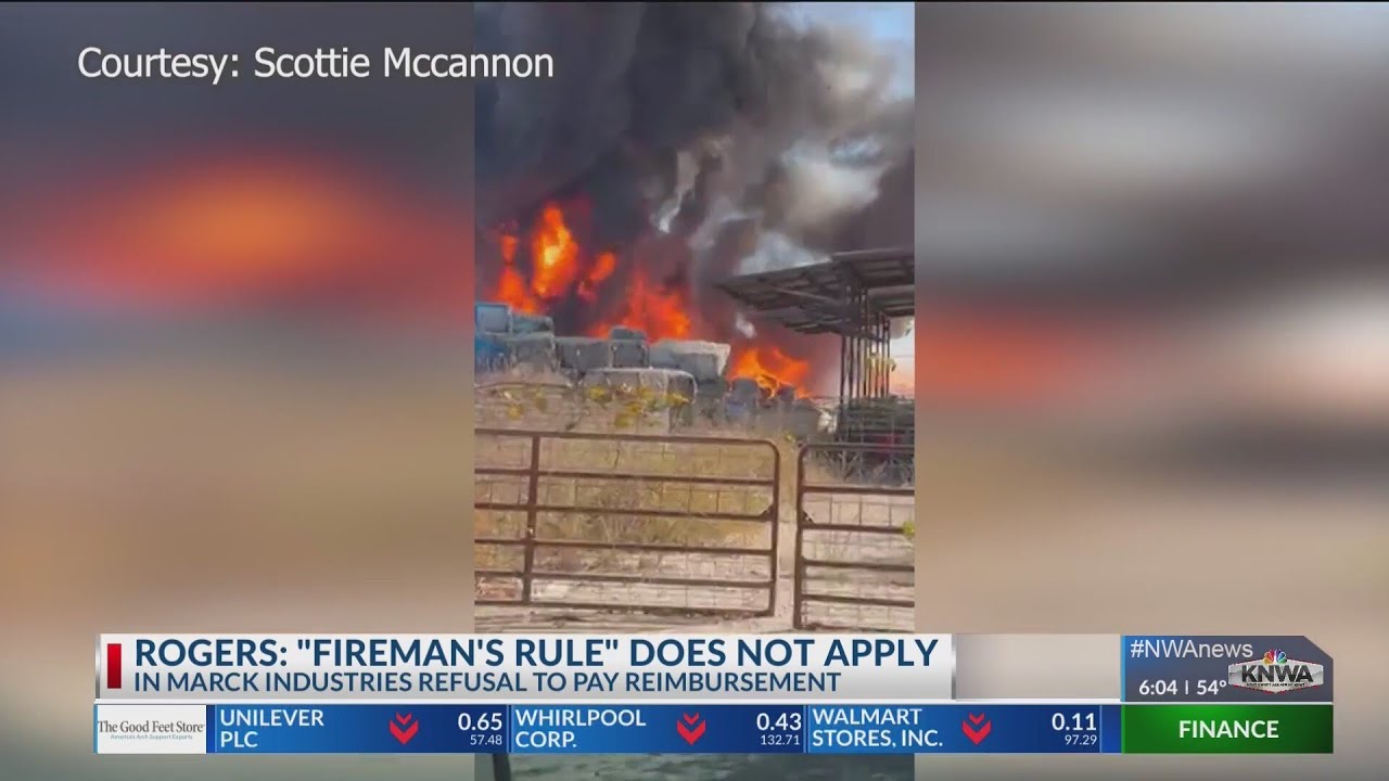 Rogers city attorney: 'Fireman's rule' does not apply to claim against Marck Industries