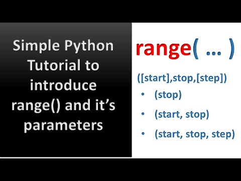 Simple Python Tutorial to introduce range() with it's parameters #loop #for #range #python