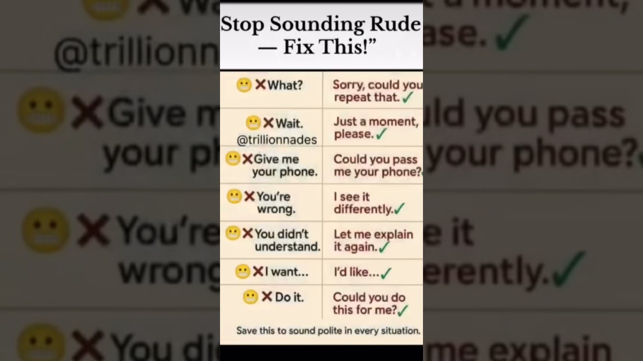 stop sounding rude fix this