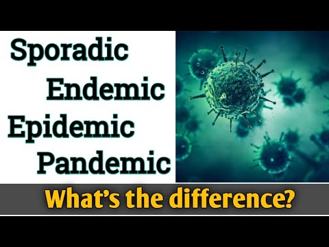 What is the difference between Sporadic, Endemic, Epidemic and Pandemic Diseases |