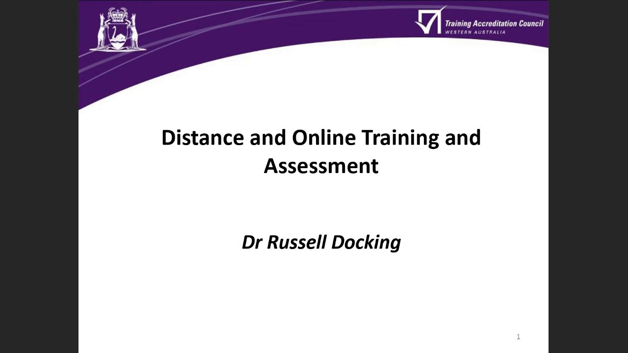 Distance and Online Training & Assessment