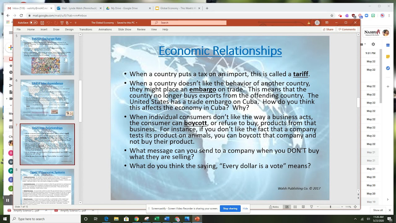 The Global Economy - Power Point Video Lesson
