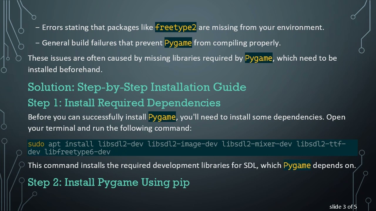 How to Resolve Pygame Installation Issues on Anaconda