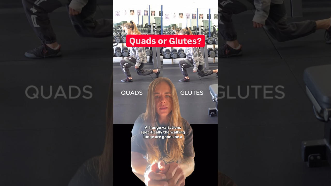 Quads vs glutes #trainingtips #gluteexercises #quadworkout