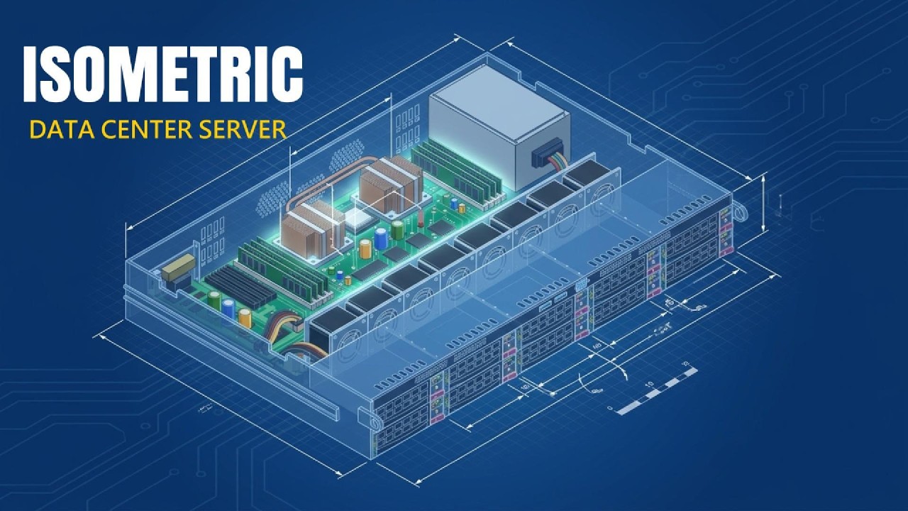 Isometric Data Center Server (Music for work)