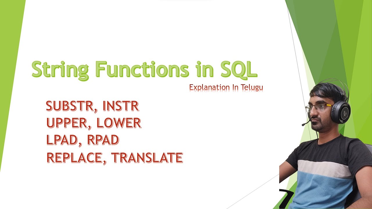 Introduction to String Functions in SQL | SQL Tutorial in Telugu