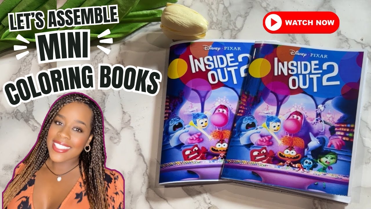 Assemble your mini coloring books! D- I-Y Coloring Book At Home
