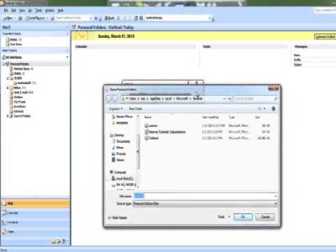 how to archive in outlook 2007