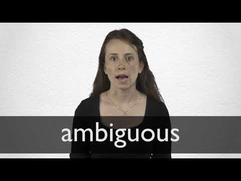 AMBIGUOUS 释义 | 柯林斯英语词典