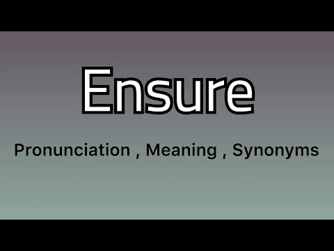 Ensure meaning - Ensure pronunciation - Ensure example - Ensure synonyms