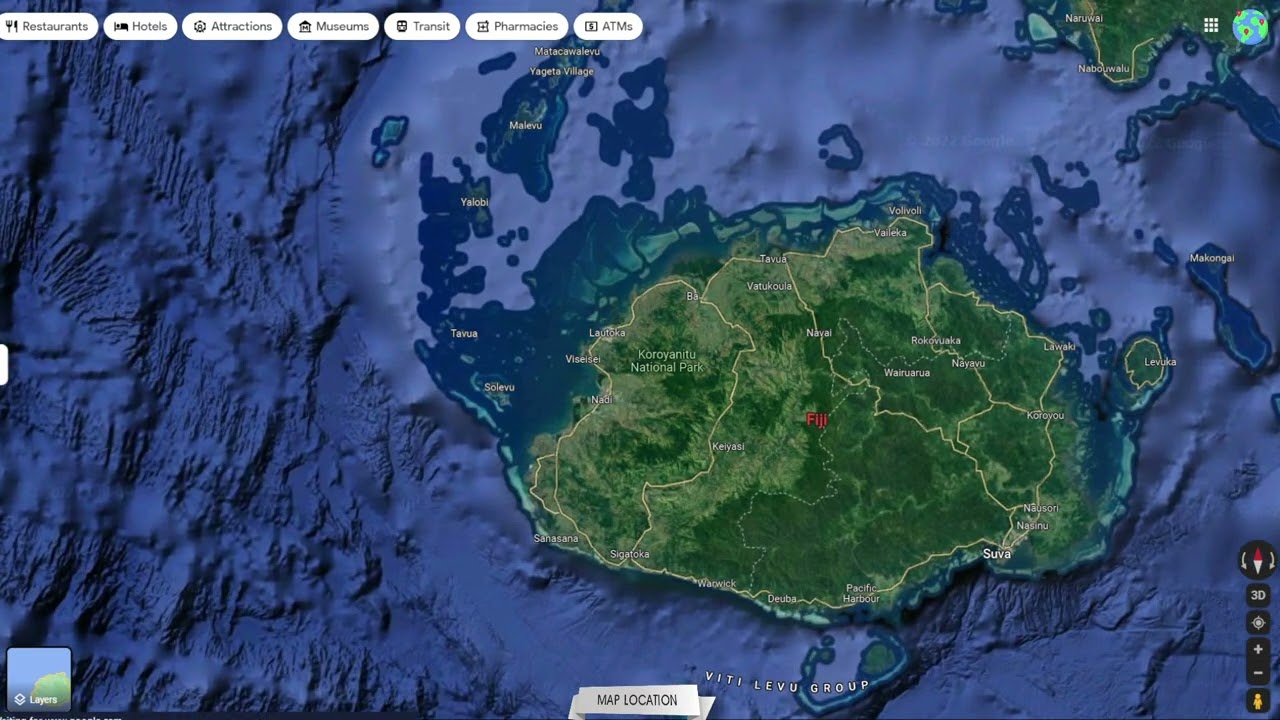 Where on the map - Fiji