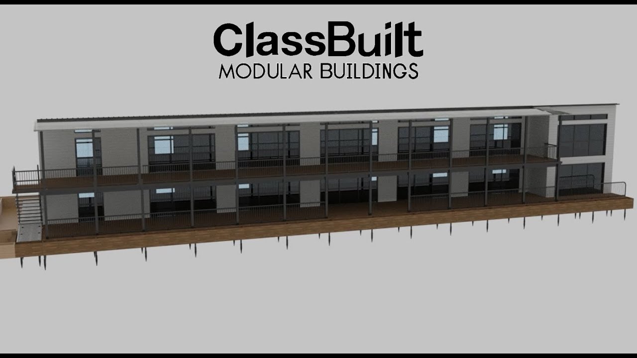 Double Story Modular Building Assembly Animation (ClassBuilt)