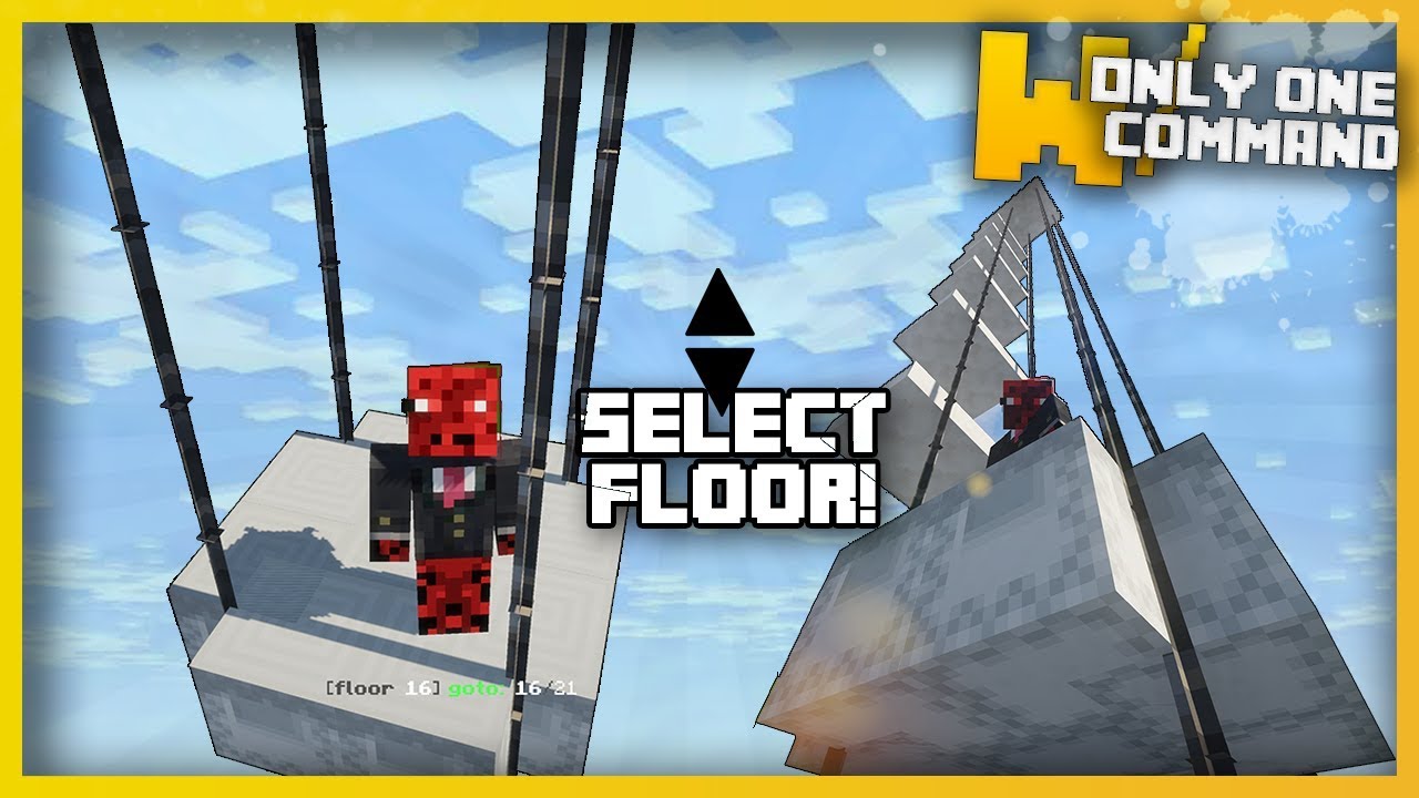 Minecraft - Customizable Elevators with only one command block (Minecraft 1.13)