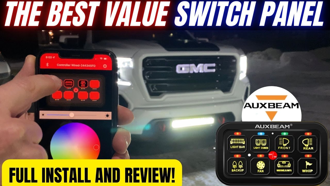 AUXBEAM AR-800 RGB Bluetooth Switch Panel – Full Install & Review!