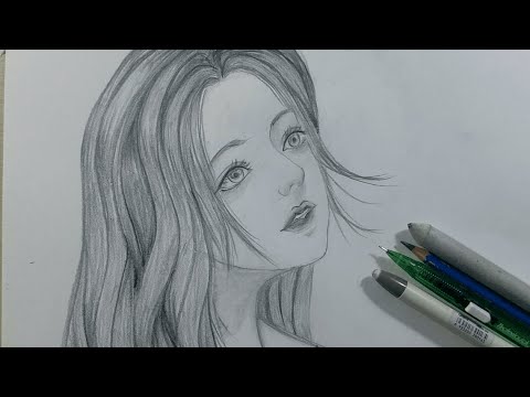 Beautiful Girl Drawing Step by Step: Tutorial – I'm Youtuber – Follow ...