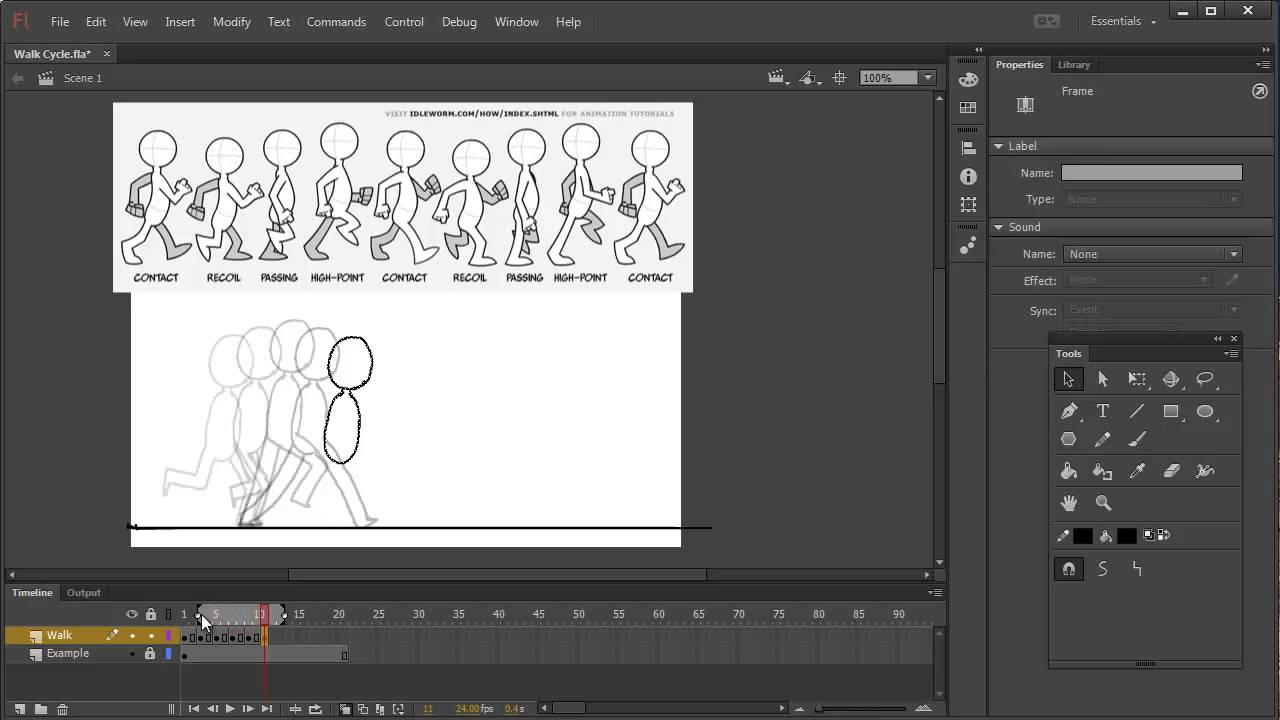 Walk Cycle in Flash Tutorial