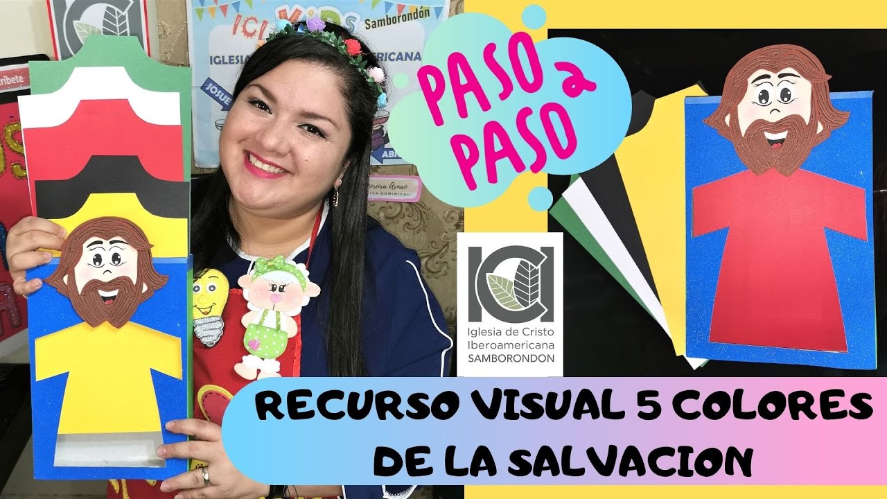 RECURSO VISUAL 5 COLORES DE LA SALVACION EN UNA CAJA - PASO A PASO - CLASES BIBLICAS VIRTUALES