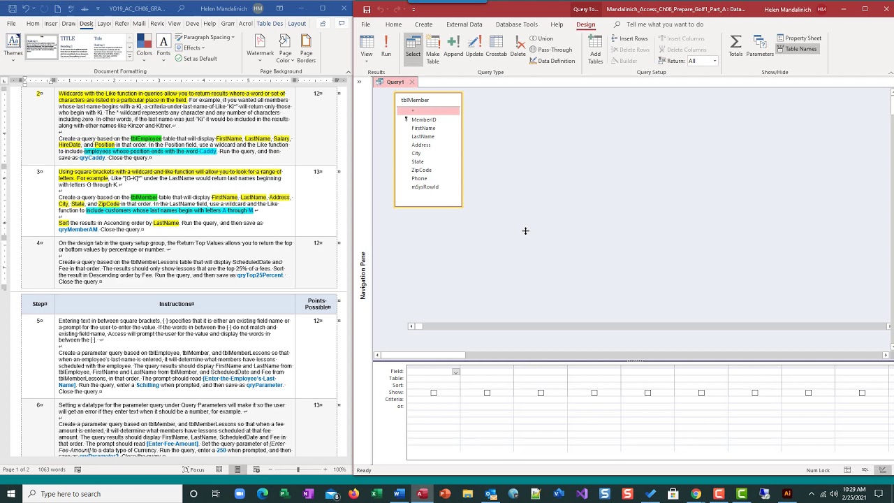 Access Ch6 PrepareCaseA Step1to4