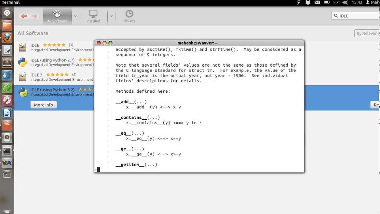 Using Python on Linux Terminal :  Python Shell and IDLE
