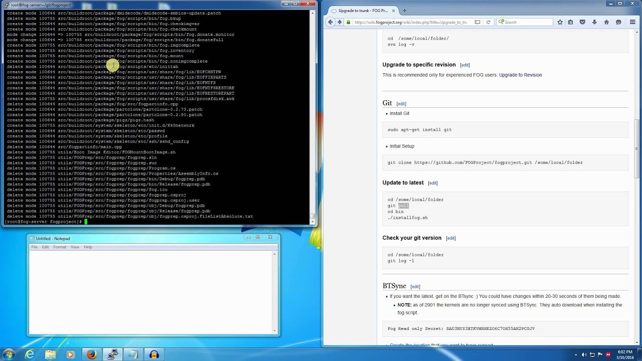 FOG Upgrade Existing Git Trunk-Repo