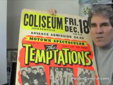 The Temptations Concert Poster – Large Beautiful Day-Glo Classic ...