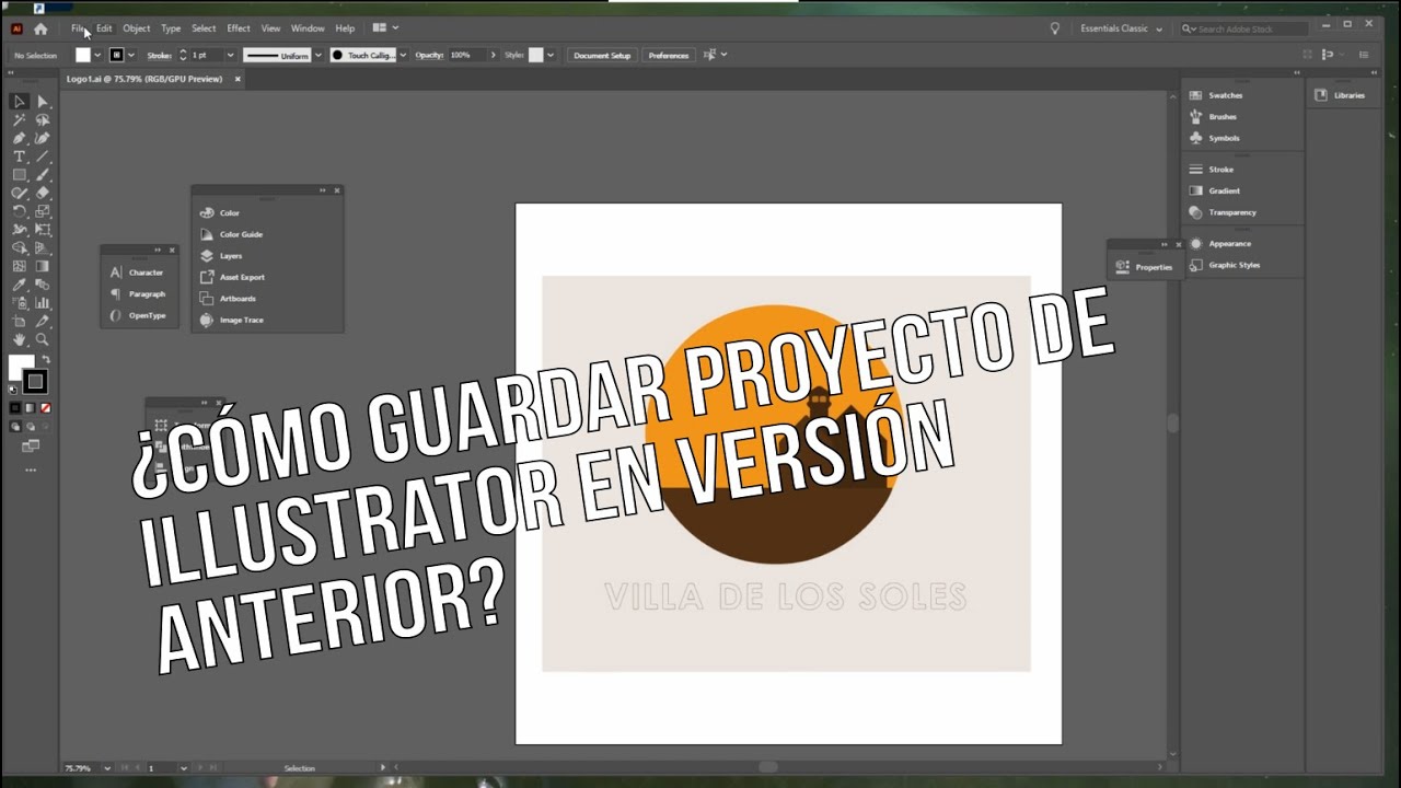 ¿Cómo GUARDAR proyecto de Illustrator EPS en VERSIÓN ANTERIOR?