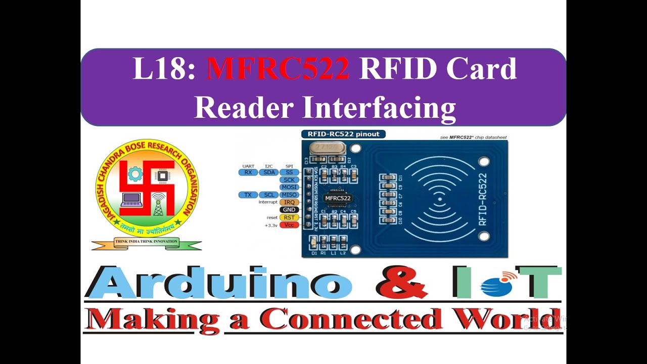 L18: MFRC522 RFID Card Reader Interfacing
