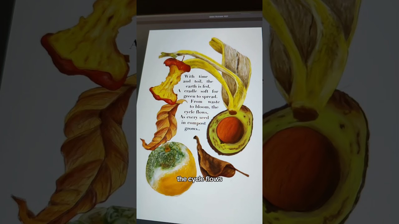 #illustration #foodillustration #drawing #composting #compost #poetry #gardening #illustrator #adobe
