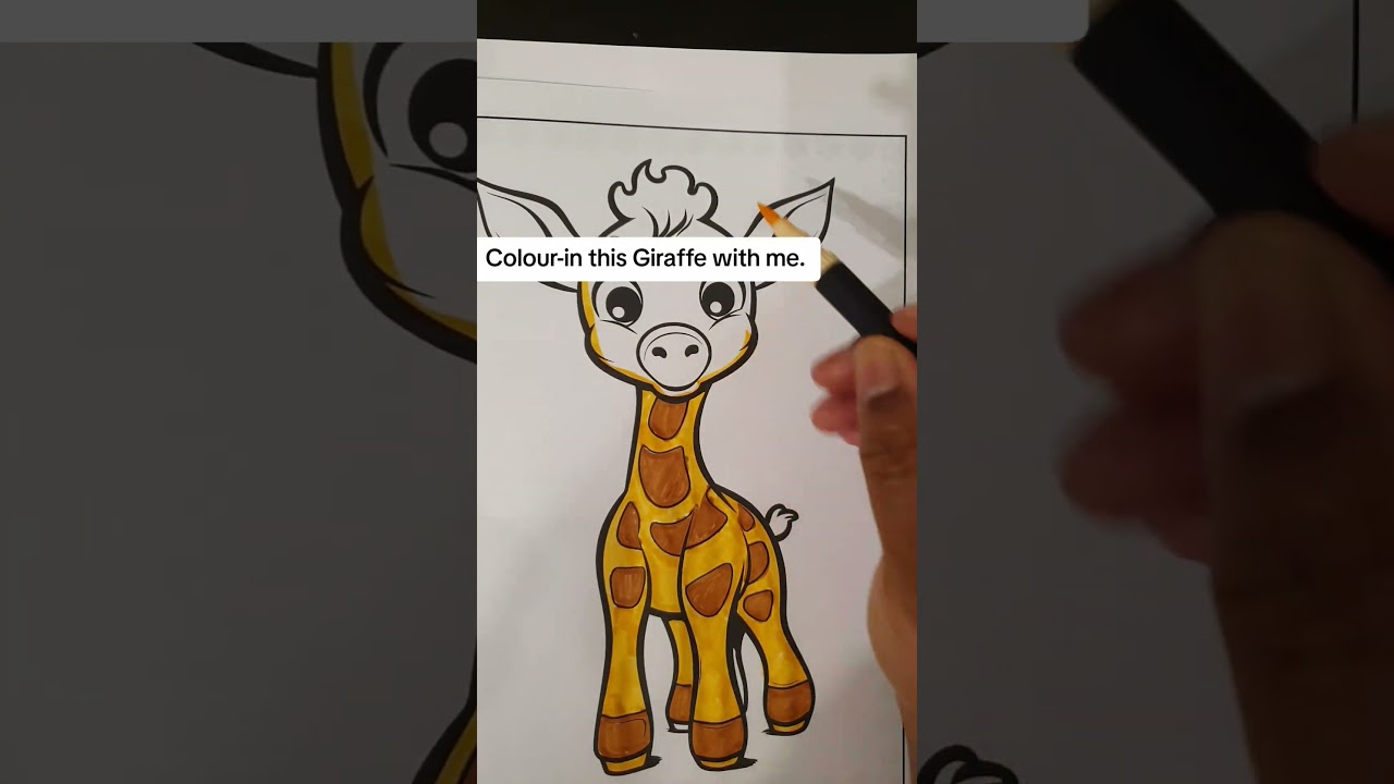 Easy Animal Colouring Book Cute Giraffe ASMR #coloringbook #coloringpages  https://amzn.eu/d/dgQsz5R