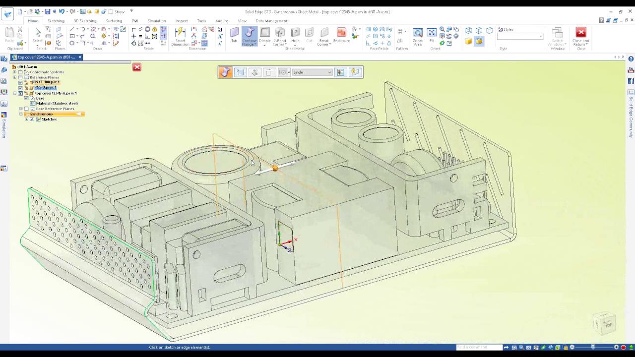 ST9 Assembly In-context Contour flange