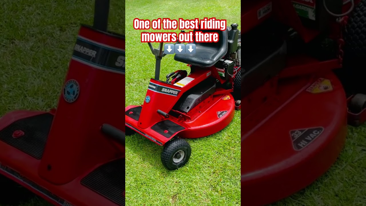 One of the best riding mowers is the Snapper SR1433 #mower #fyp #gardenequipment