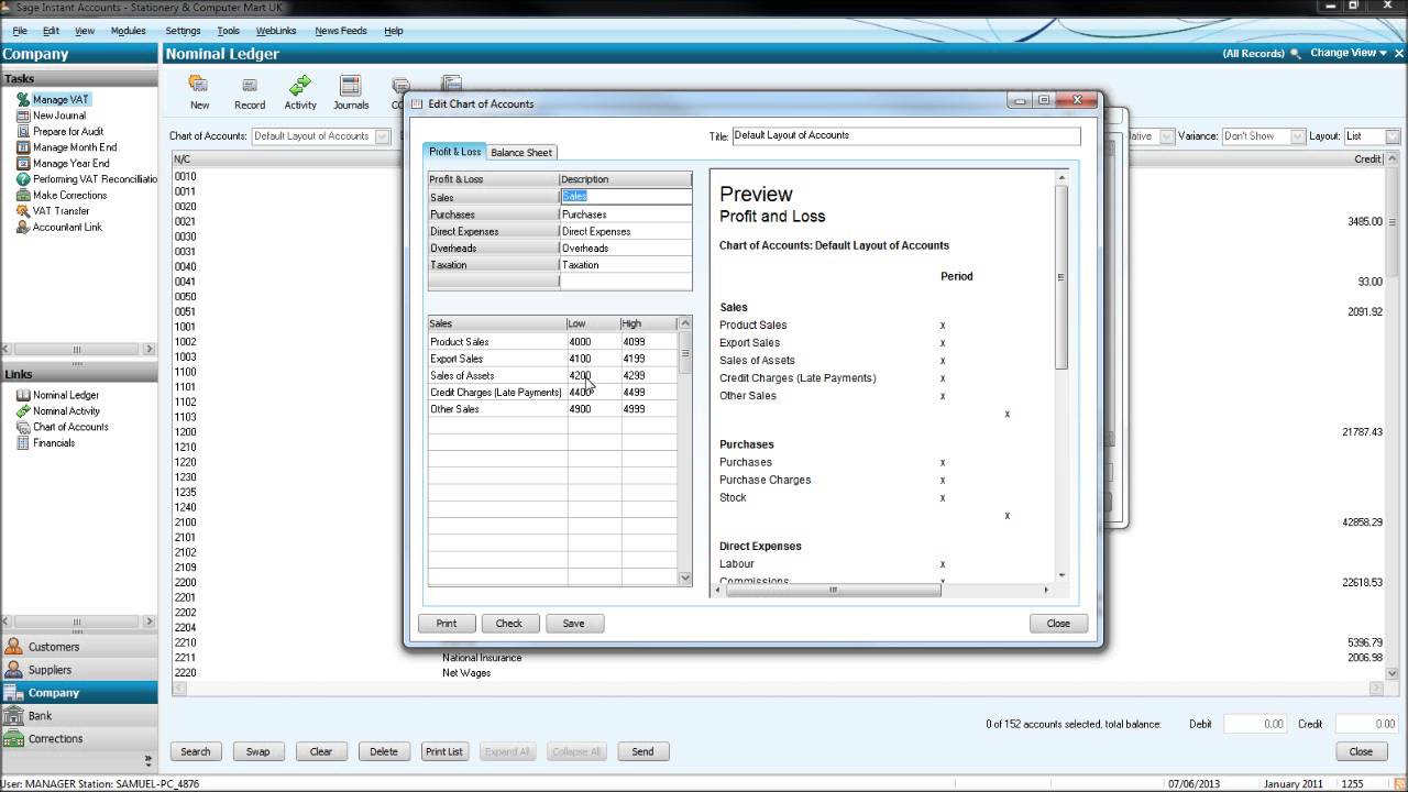 Sage Accounting Tutorial - Online Sage Training - #1 Nominal Ledger