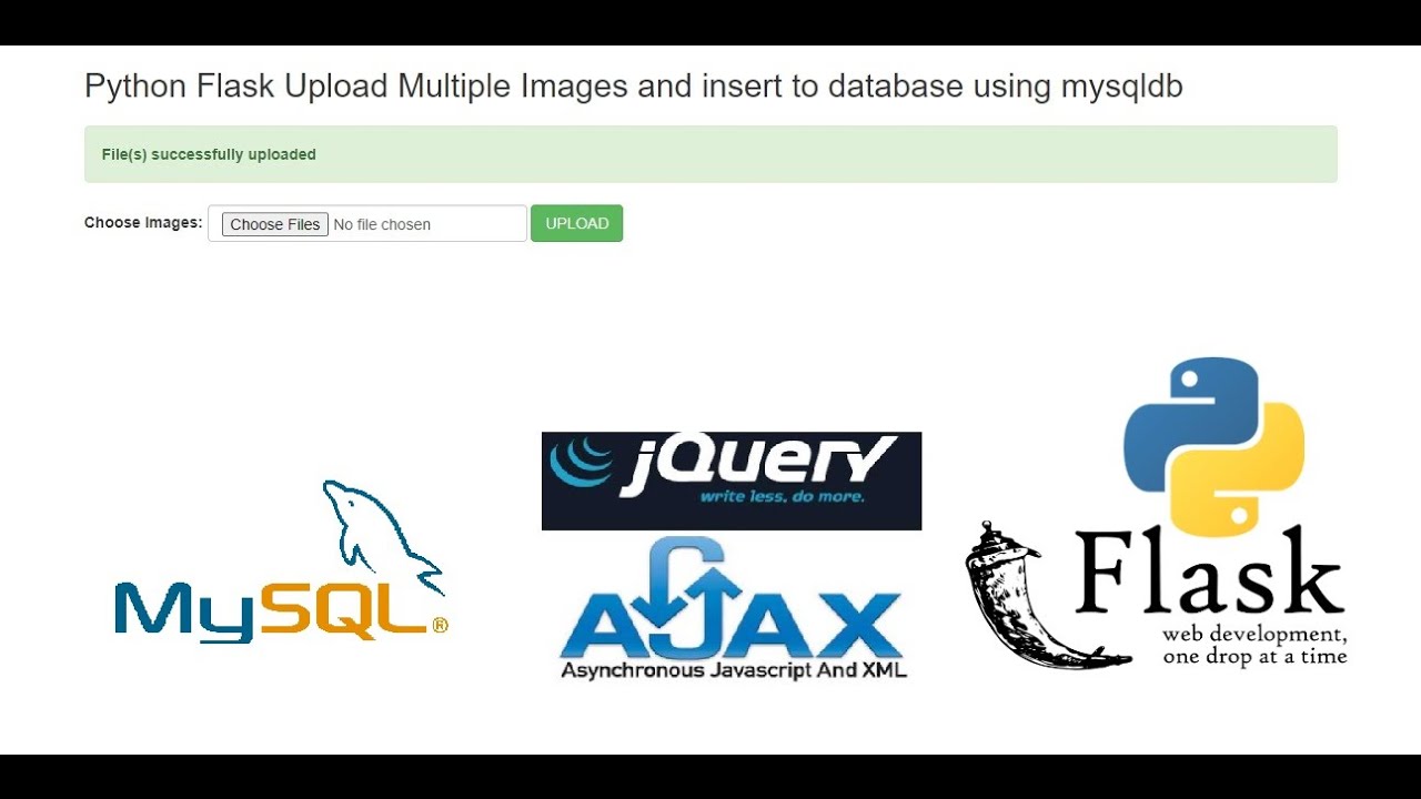 Python Flask Upload Multiple Images and insert to database using mysqldb