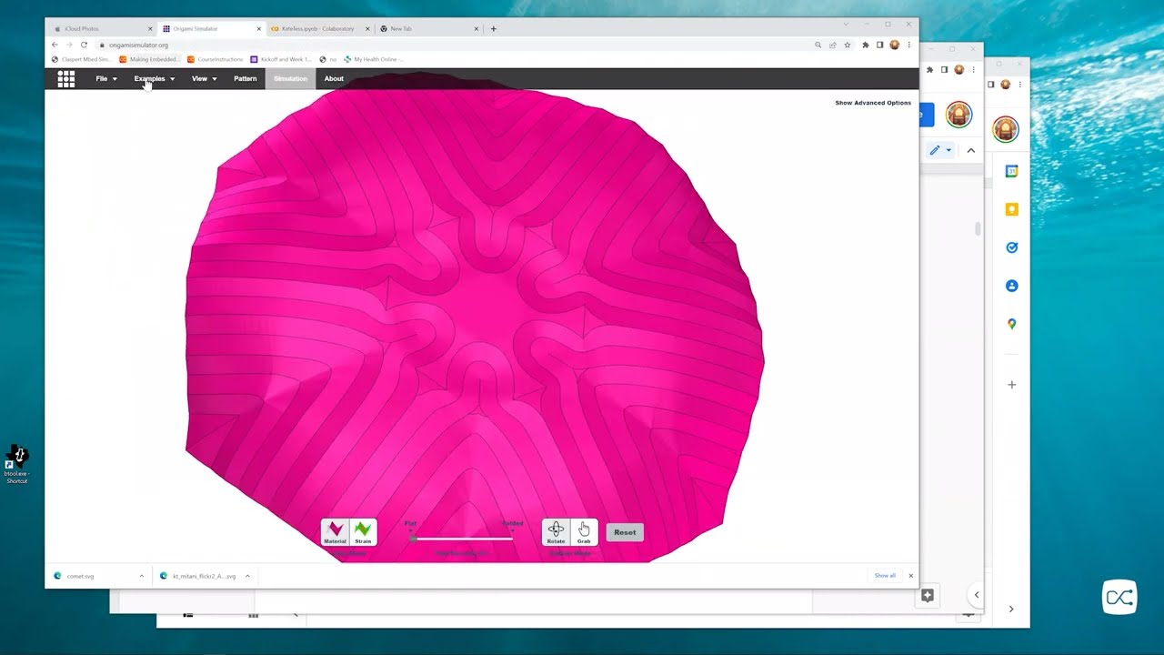 Origami Simulation Demonstration and Python Creator