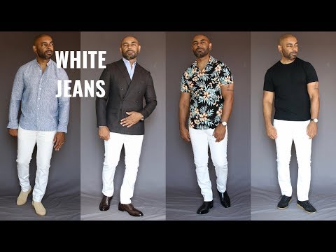 How To Wear Men's White Jeans 8 Ways/How To Style White Denim