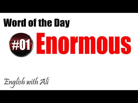 Word of the day | 1- Enormous | English with Ali | Hindi / Urdu