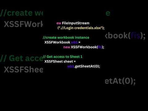 Retrieve Data from excel file 1 || Java Programming